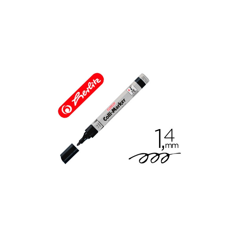 ROTULADOR HERLITZ MARCADOR COLLI-MARKER NEGRO PUNTA REDONDA 1,4 MM