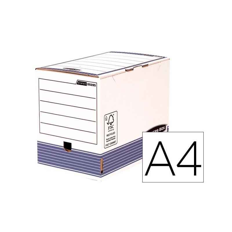 CAJA ARCHIVO DEFINITIVO FELLOWES A4 CARTON RECICLADO 100% LOMO 200 MM ...